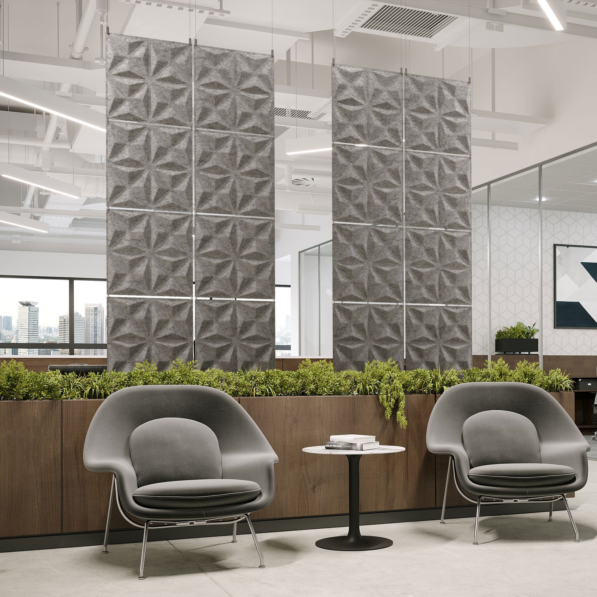 Facet Harmony3D Acoustic Felt Hanging Panels | Room Dividers – Inhabit