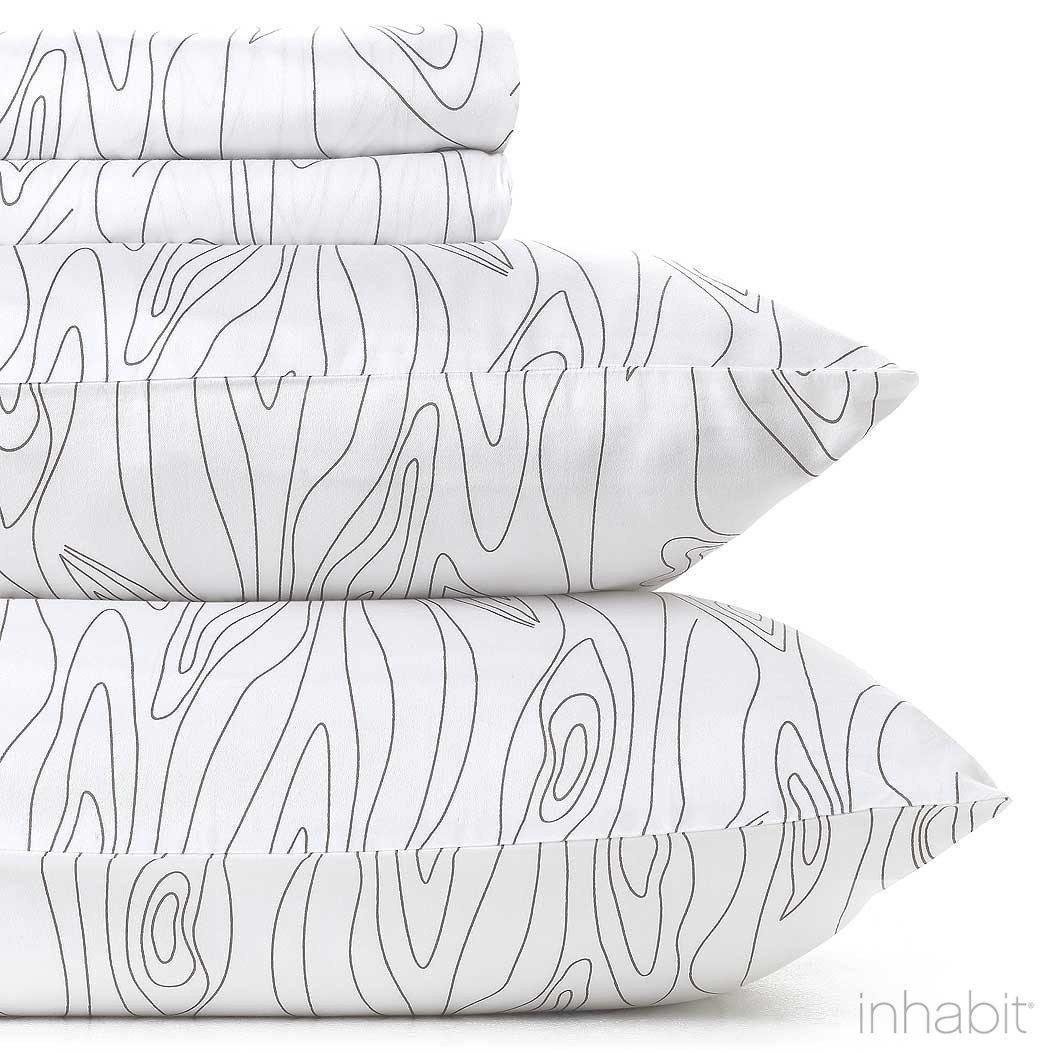 Madera Modern Sheeting | Modern Graphic Bedding – Inhabit